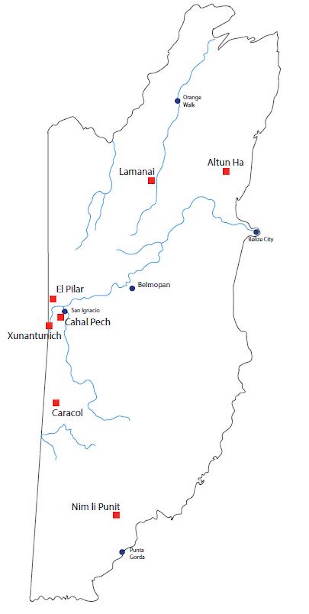MAPS – ANCIENT BELIZE